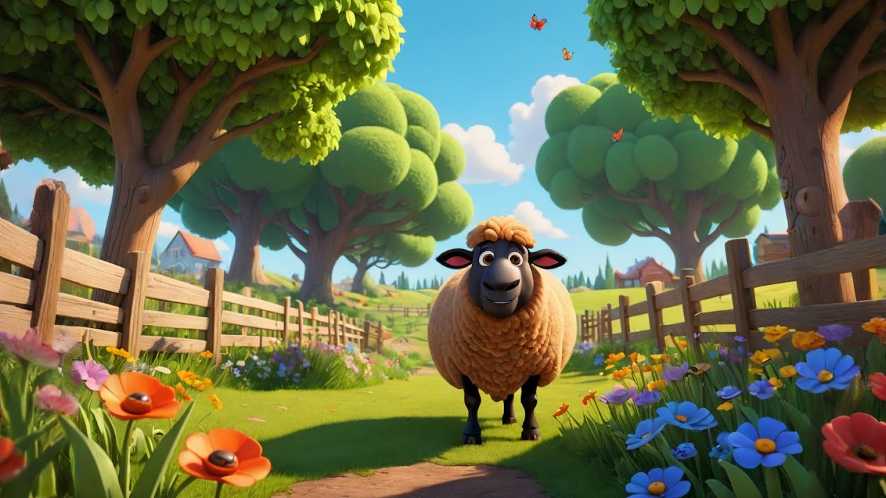 Baa baa black sheep | the black sheep song | sheep with kids| fun song ...