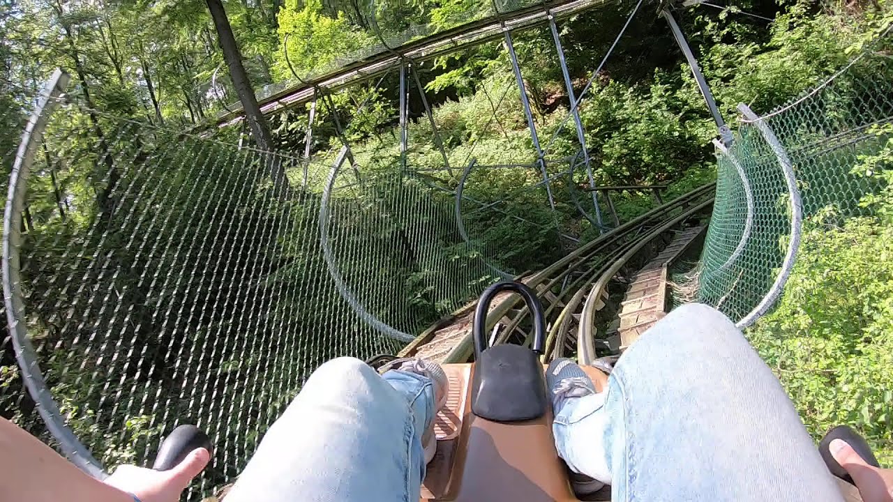 Trapper Slider Fort Fun onride - YouTube