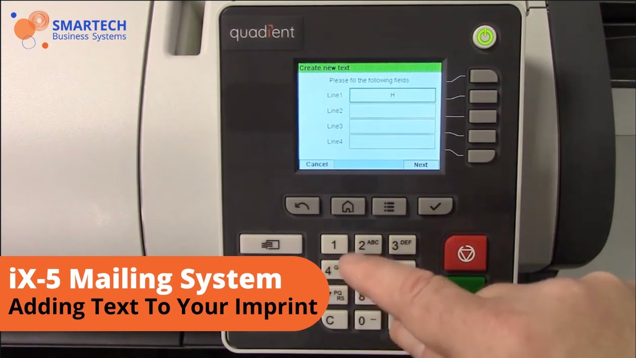 Adding Text To Your Imprint On iX 5 Mailing System – SMARTECH - YouTube
