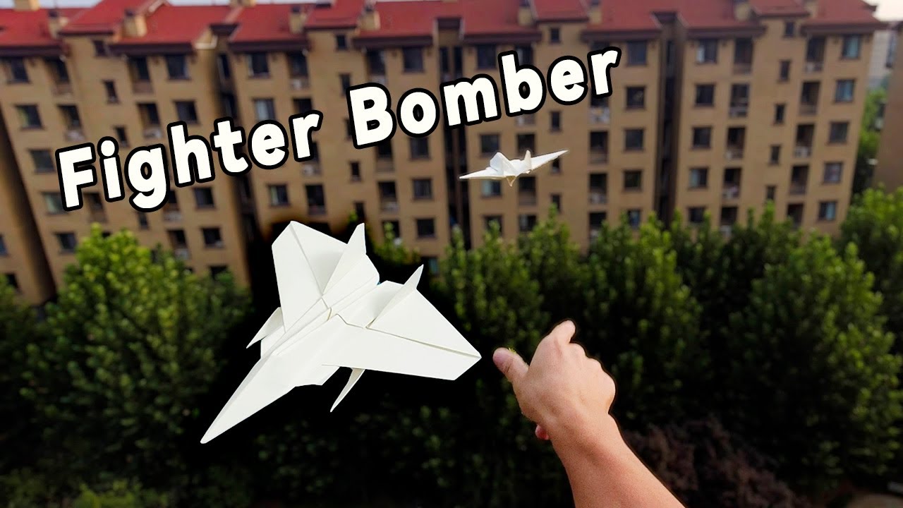 How to Fold a cool Paper Jet！Steath Paper Aircraft with Missile！【Paper ...