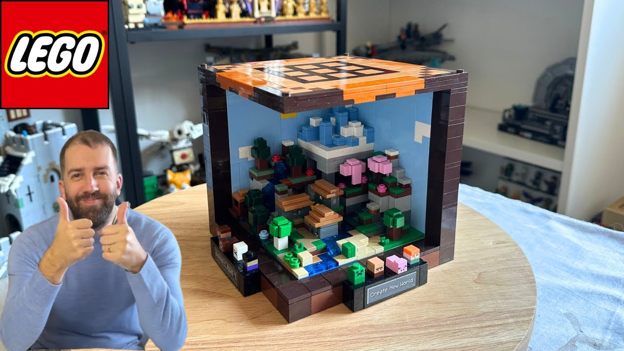 LEGO Minecraft The Crafting Table 21265 Review - YouTube