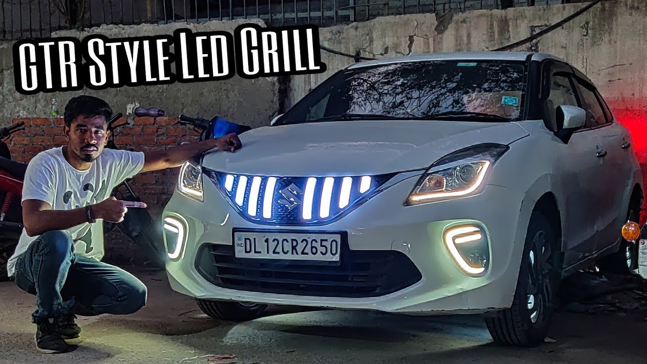 GTR Style Led Grill For Baleno | Baleno Modification 😍 - YouTube