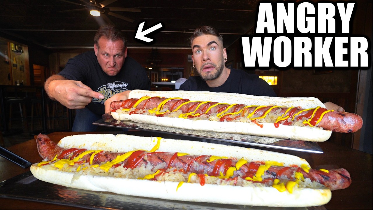 ATTEMPTING THE WORLD'S BIGGEST HOT DOG CHALLENGE | Joel Hansen - YouTube