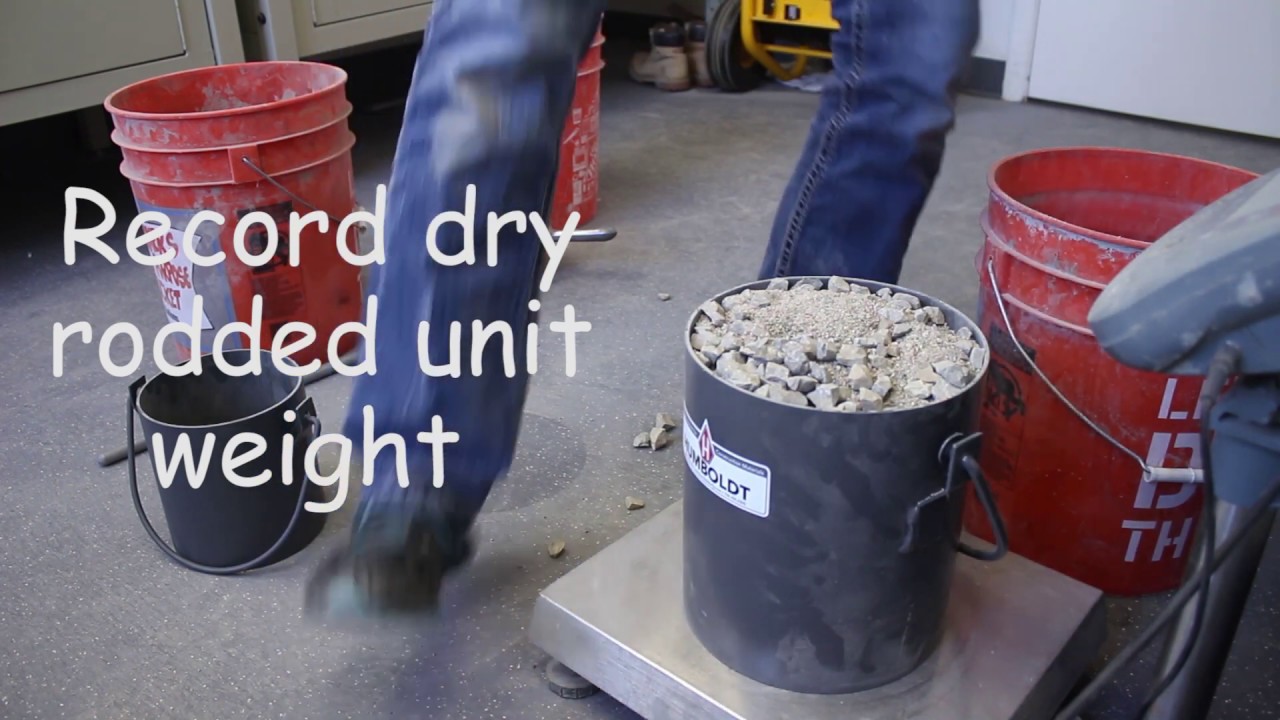 Dry Rodded Unit Weight - YouTube