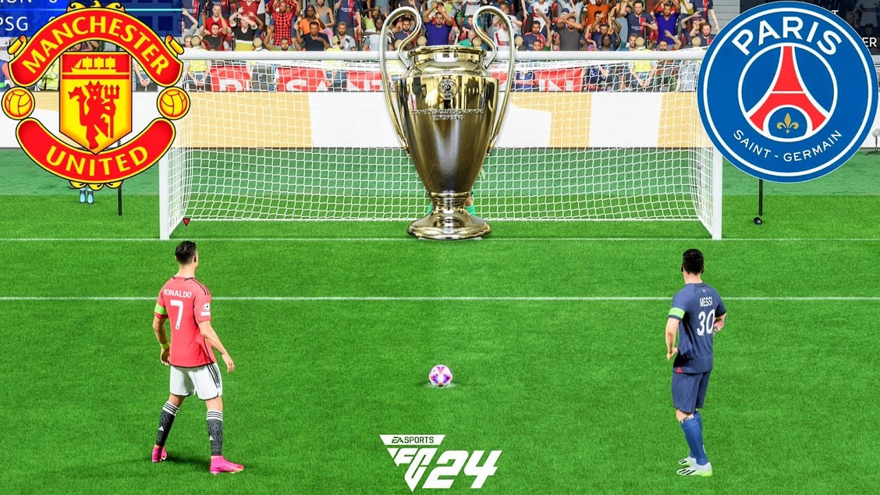 FIFA 24 | Manchester United vs PSG | Ronaldo vs Messi | UCL FINAL | Penalty Shootout - PS5 ...