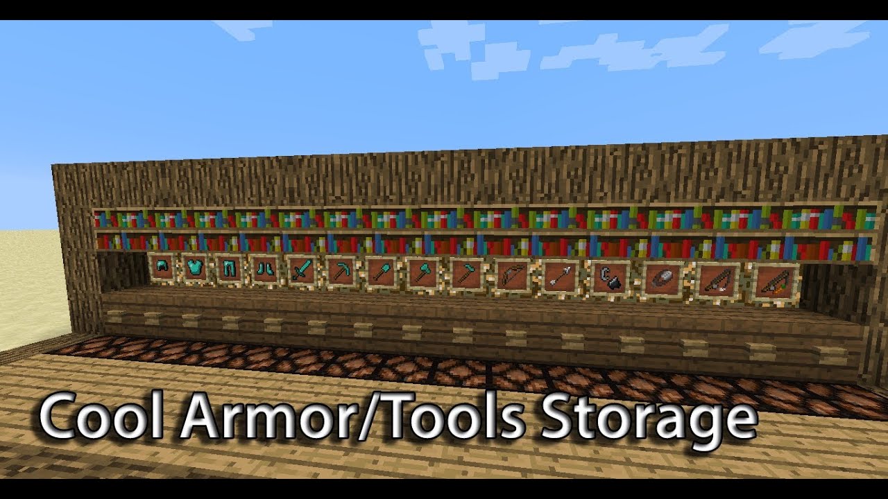 Minecraft - Cool Armor/Tools Storage + Tutorial [Download] - YouTube
