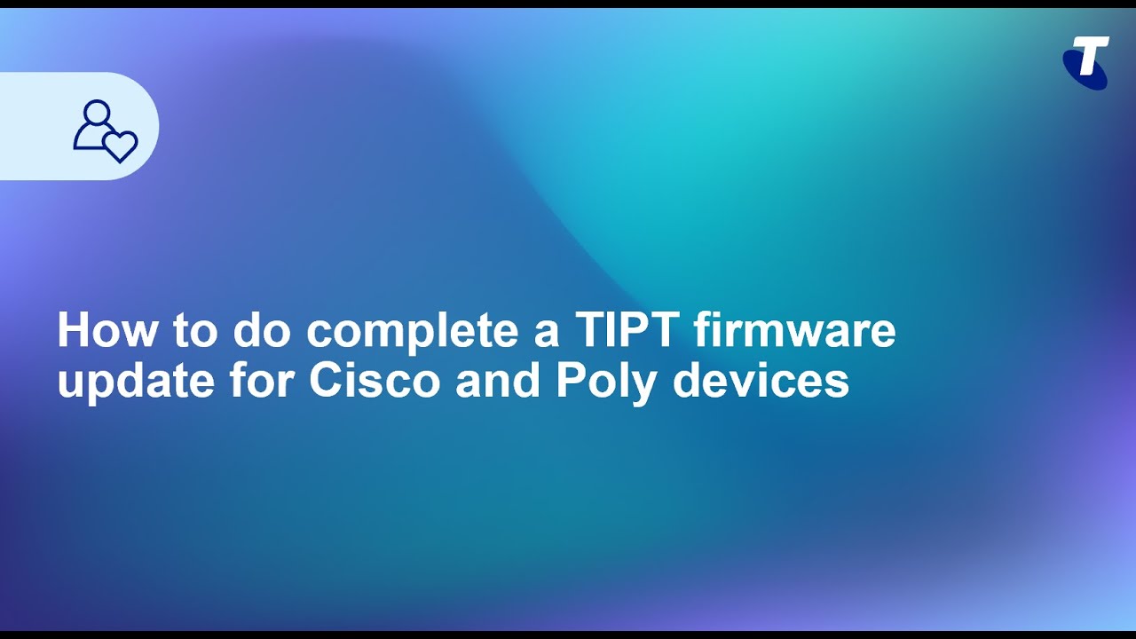 TIPT Firmware update for Cisco and Poly devices - YouTube