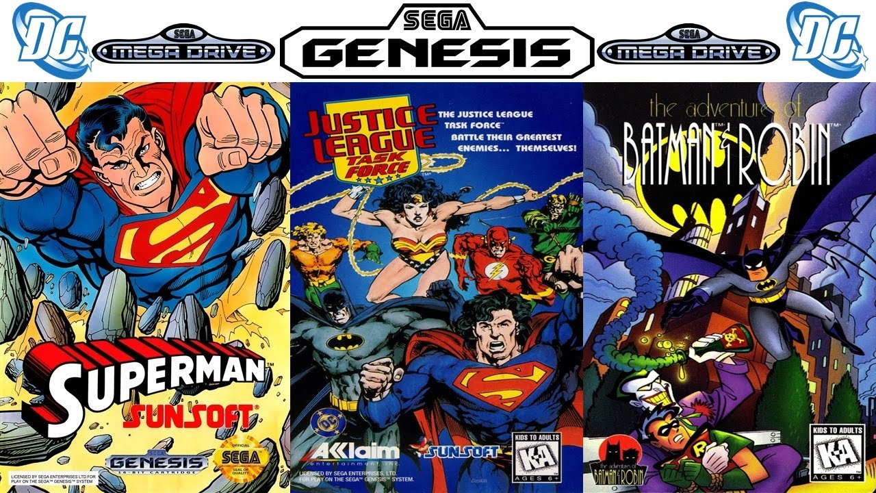 All DC Superheroes Games on Sega Genesis (Mega Drive) - YouTube