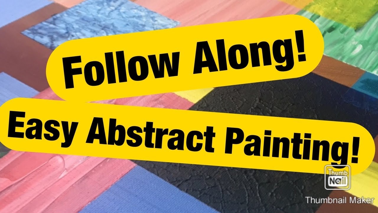 EASY follow along Abstract Painting in Acrylic- Converge - YouTube
