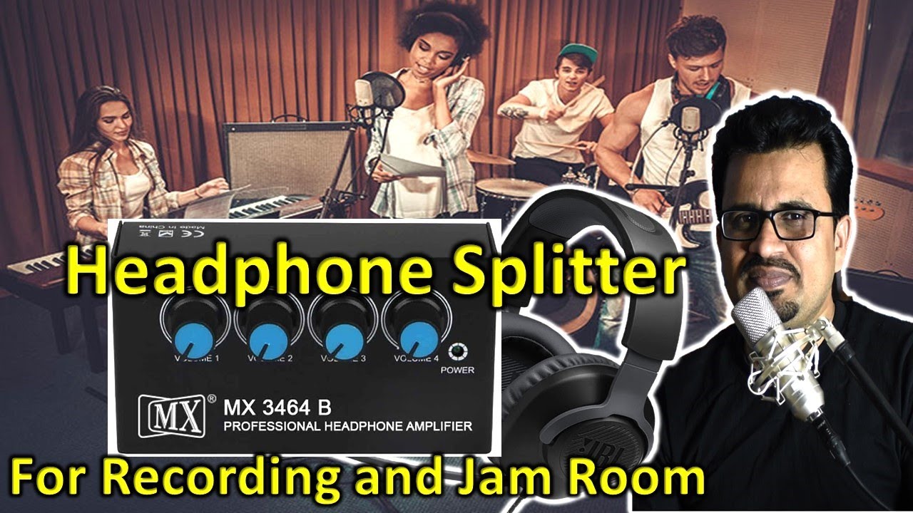 Headphone Splitter with Amplifier | Headphone Amplifier Splitter for Home Studio Setup | MX ...