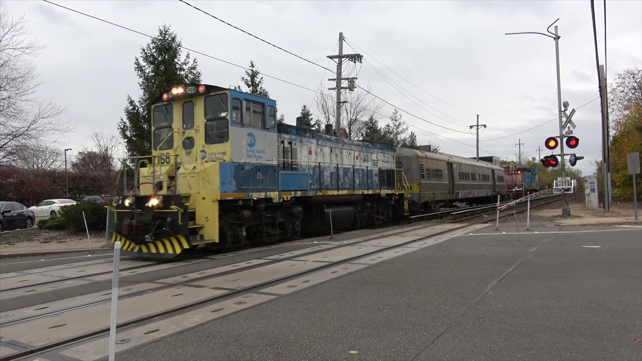 LIRR - Bethpage - MP15 / M1 Work Train - YouTube