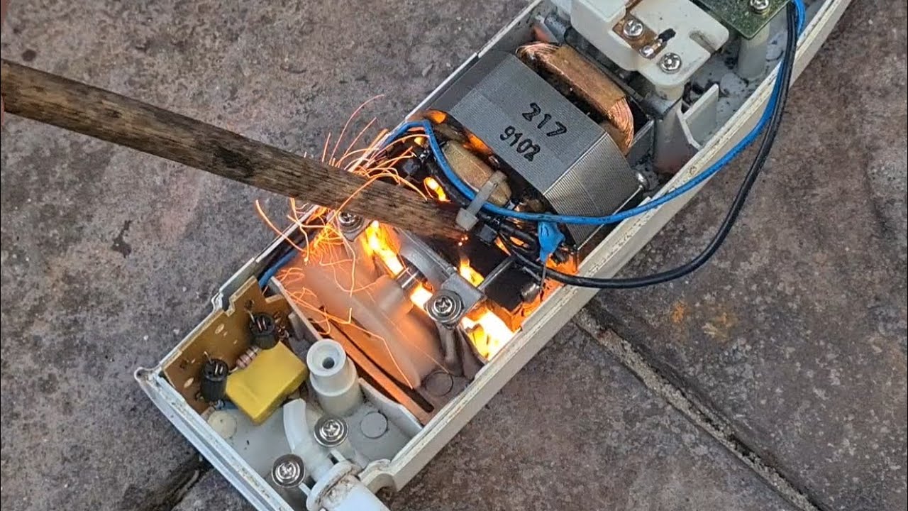 overload bread cutter motor with a stick - YouTube