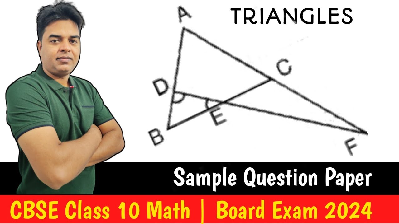 TRIANGLES | CBSE class 10 Exam 2024 | Educazone Sample Question Paper ...