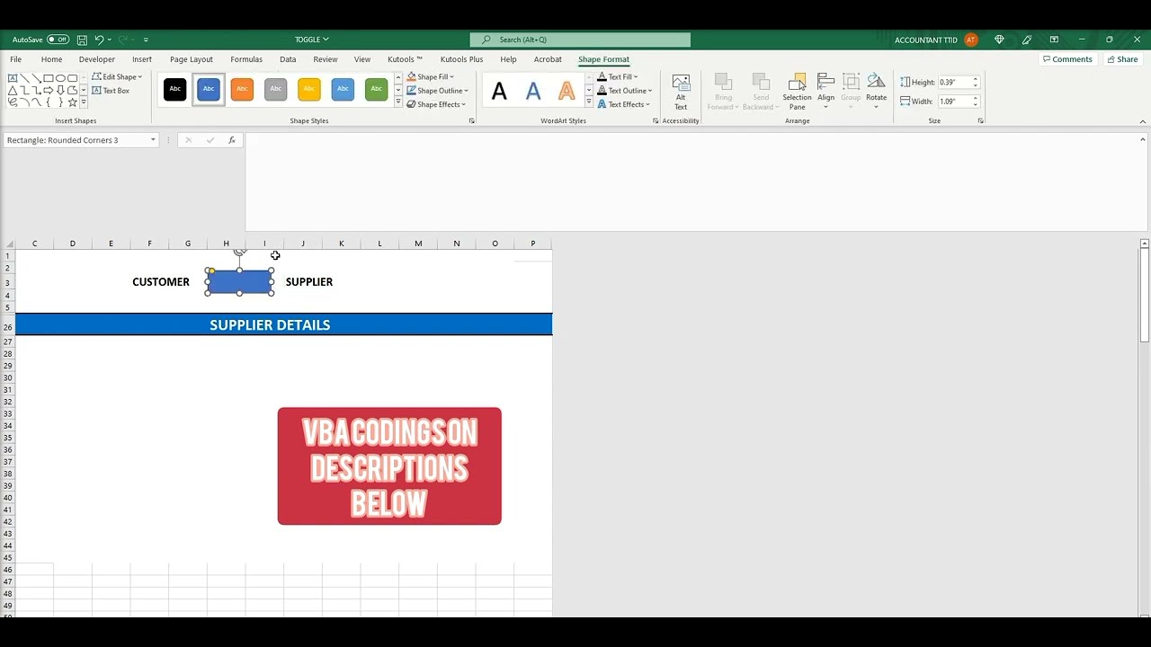 How To Create Toggle Button In Excel YouTube How To Create Toggle Button In Excel YouTube