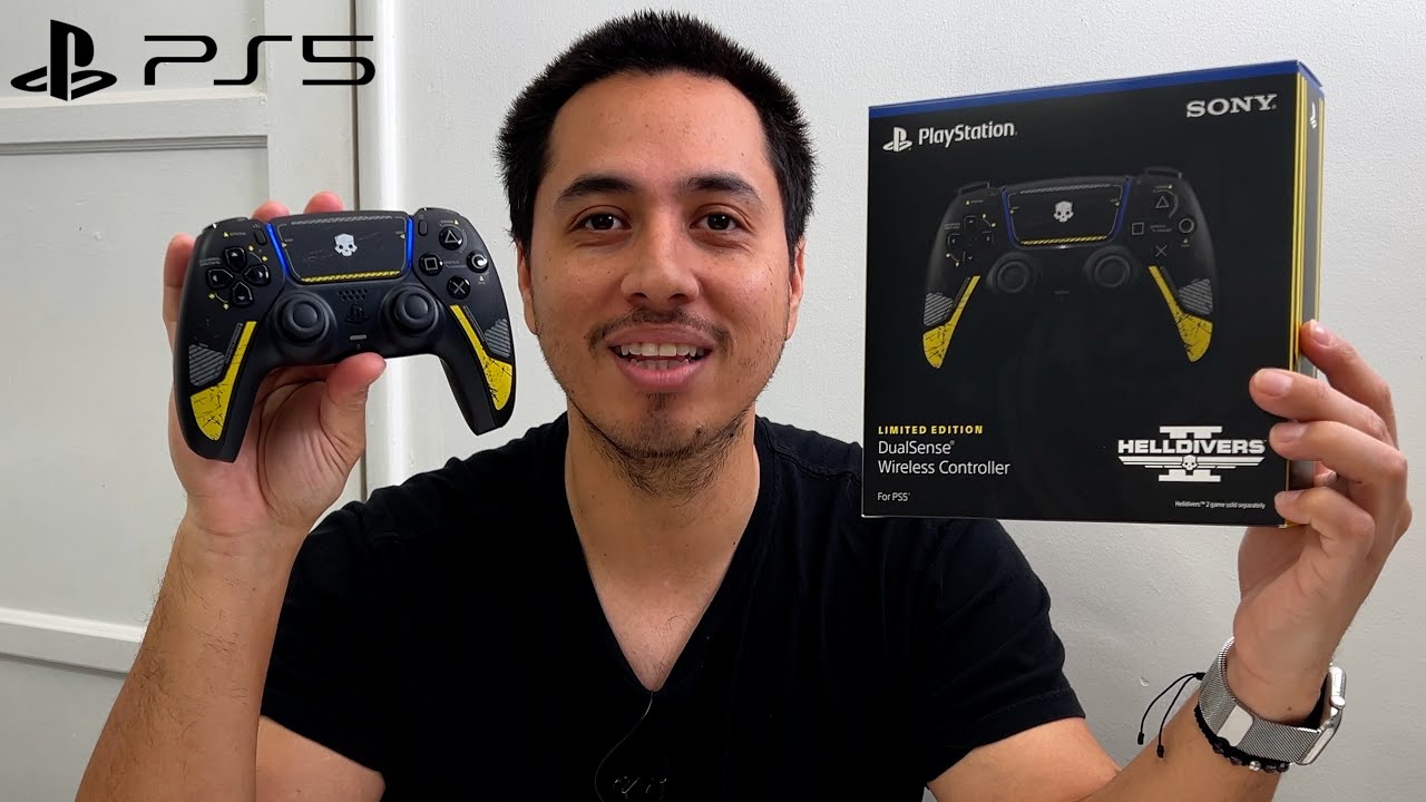 PS5 Helldivers 2 Limited Edition Dualsense Controller Unboxing - YouTube