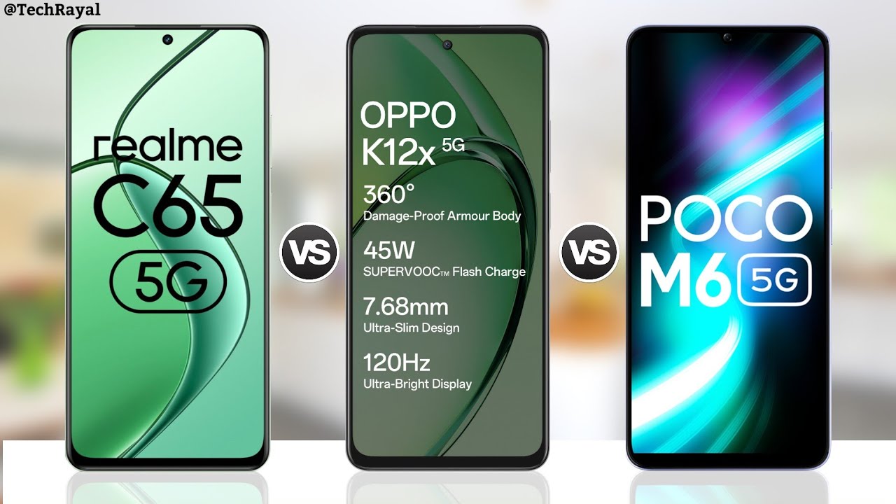 Realme C65 5g vs Oppo K12x 5g vs Poco M6 5g || Full Comparison - YouTube