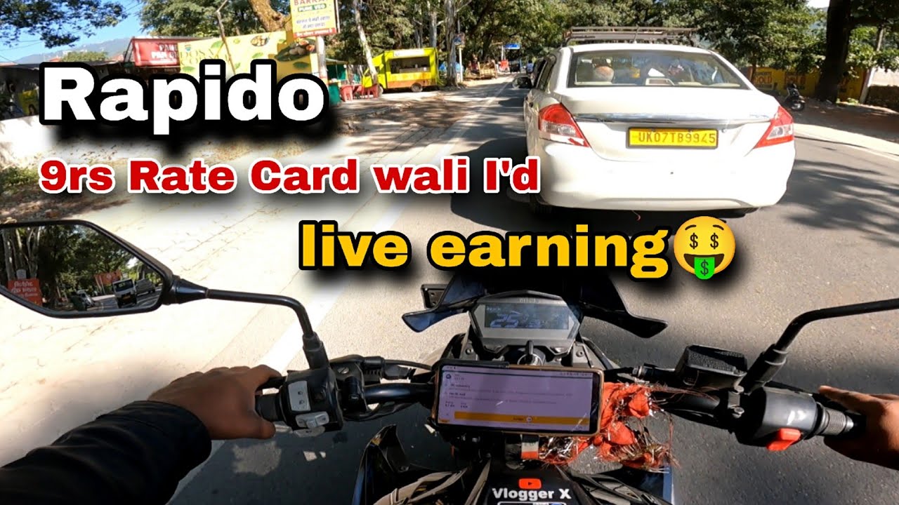 Rapido 9rs Rate Card wali I'd live earning🤑!! Rapido bike taxi🏍️ - YouTube