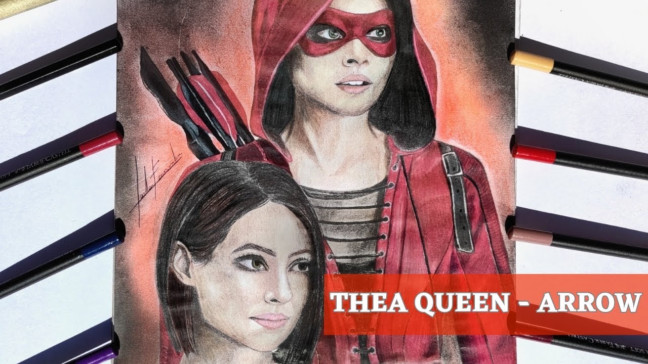 Desenhando Thea Queen de Arrow|Speed Drawing #drawing #arrow - YouTube
