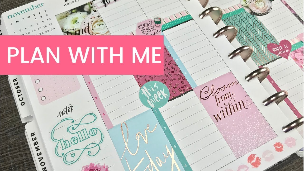 Fresh Romance Happy Planner Stickers PLAN WITH ME - YouTube