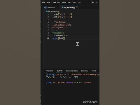 extending lists python #pythonforbeginners #coding #pythonlearning - YouTube