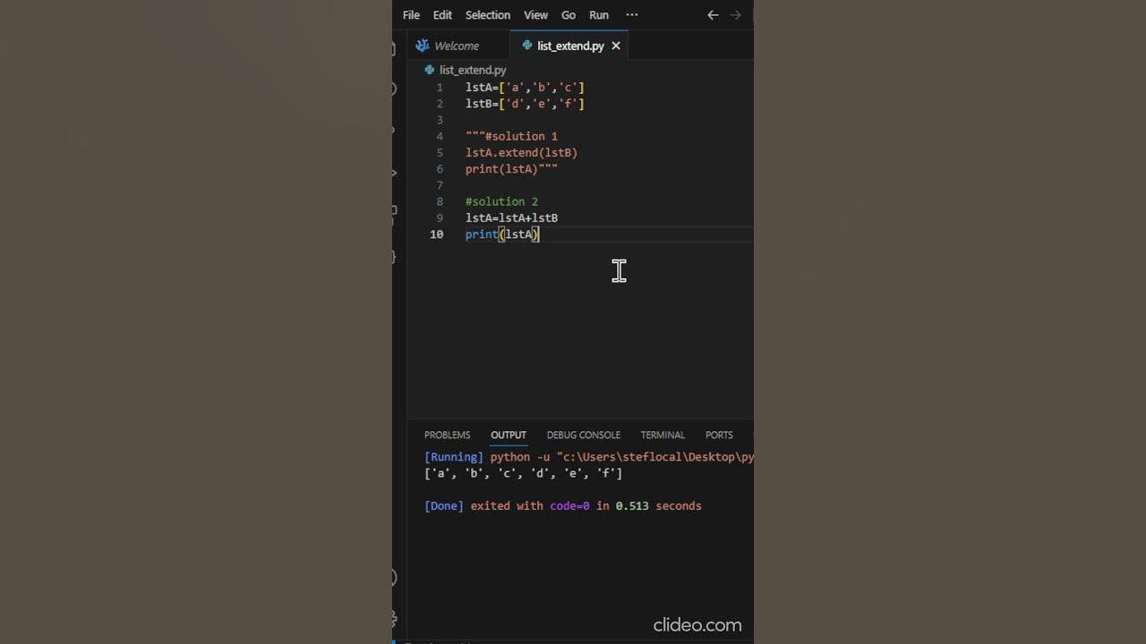 Extending Lists Python Pythonforbeginners Coding Pythonlearning Youtube