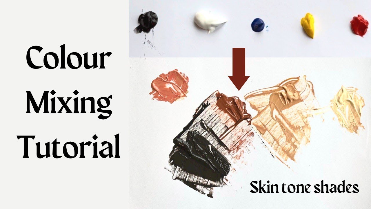 How to make skin tone shades only from red, blue, yellow, black and ...