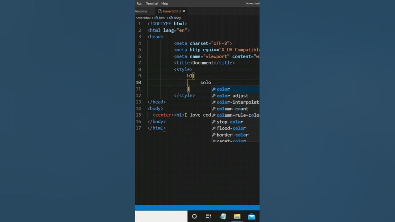 Css Text Shadow and Hover Effect #coding #codinglife #vscode #code #css #htmlcss #html # ...