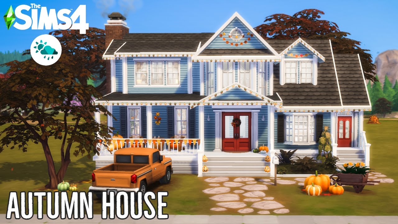 Autumn House 🍁 The Sims 4 Speed Build | One Pack: Seasons | No CC - YouTube