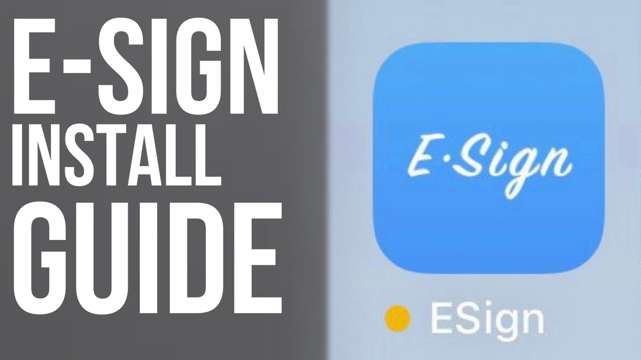 E-Sign IPA Downloader Install Guide - Proof - YouTube
