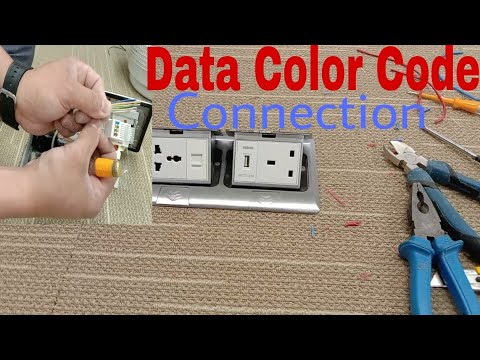 Paano mag installed ng floor outlet ( Data,Power) Lan Data color code ...