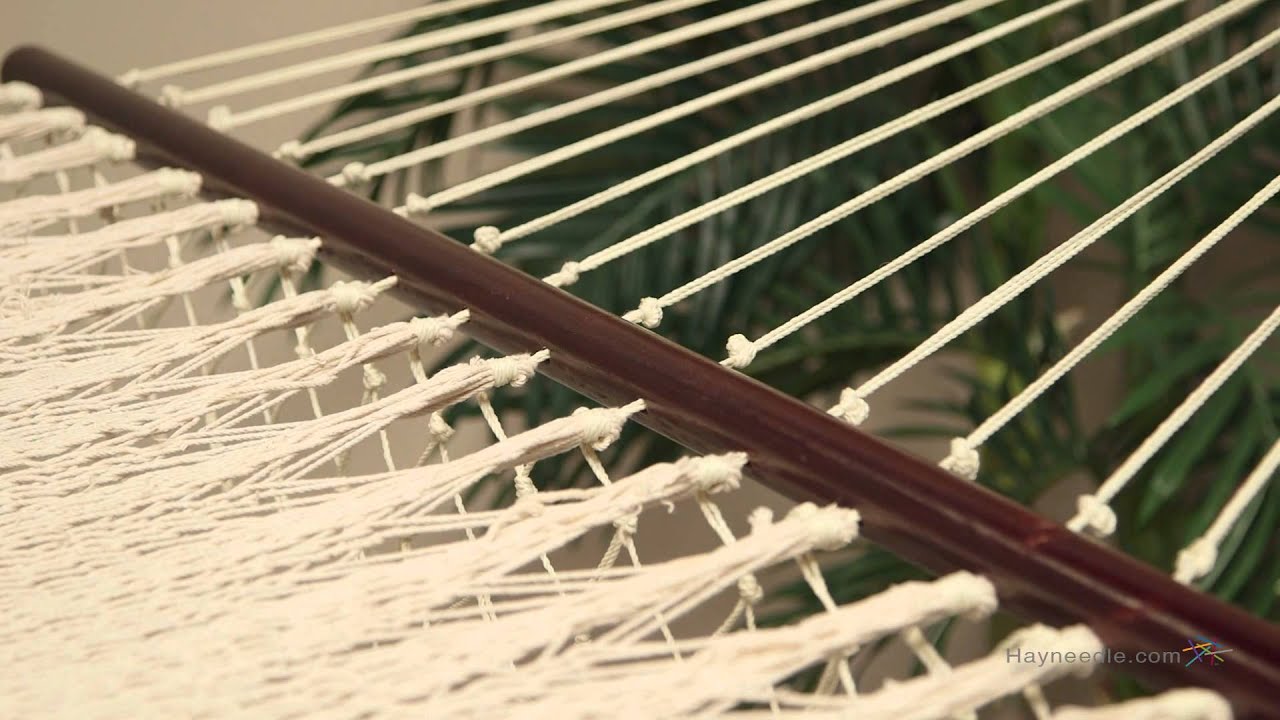 Island Bay XXL Hand Woven Mayan Solid Thick String Hammock with Fringe ...