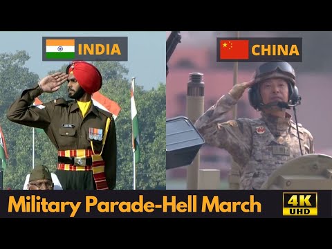 Hell March Cehennem Mart - Hindistan ve Çin 2019 Askeri Geçit Töreni bir ekranda (4K UHD)