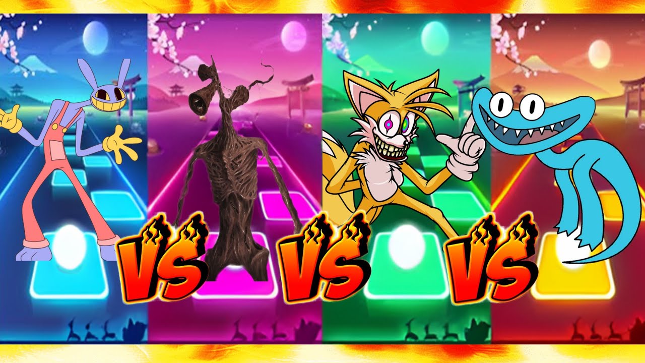 The Amazing Digital Circus🆚Siren Head🆚Crazy Tails🆚Rainbow Friends🎶Tiles ...