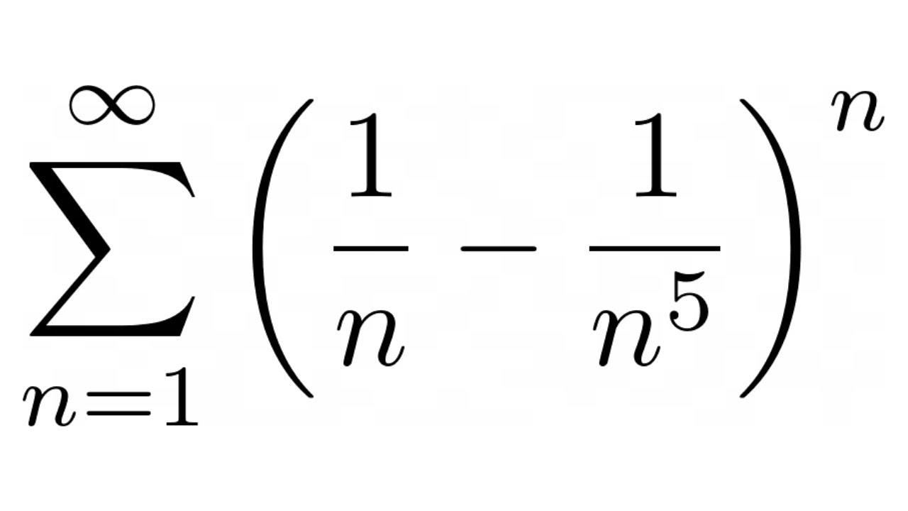 Infinite Series SUM 1 n 1 n 5 n With Root Test YouTube