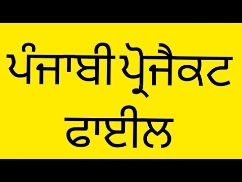 punjabi project file | project file punjabi |class 10th | class 12th ...