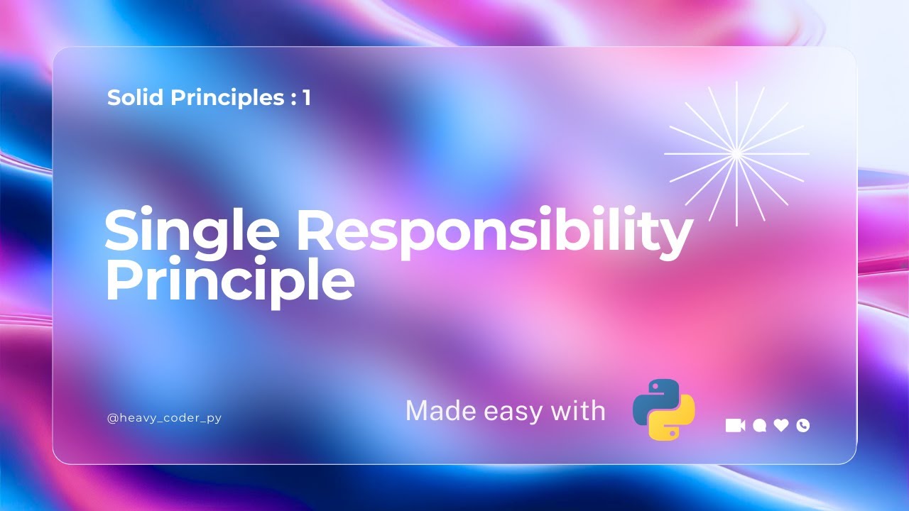 SOLID Principles : Single Responsibility Principle - YouTube