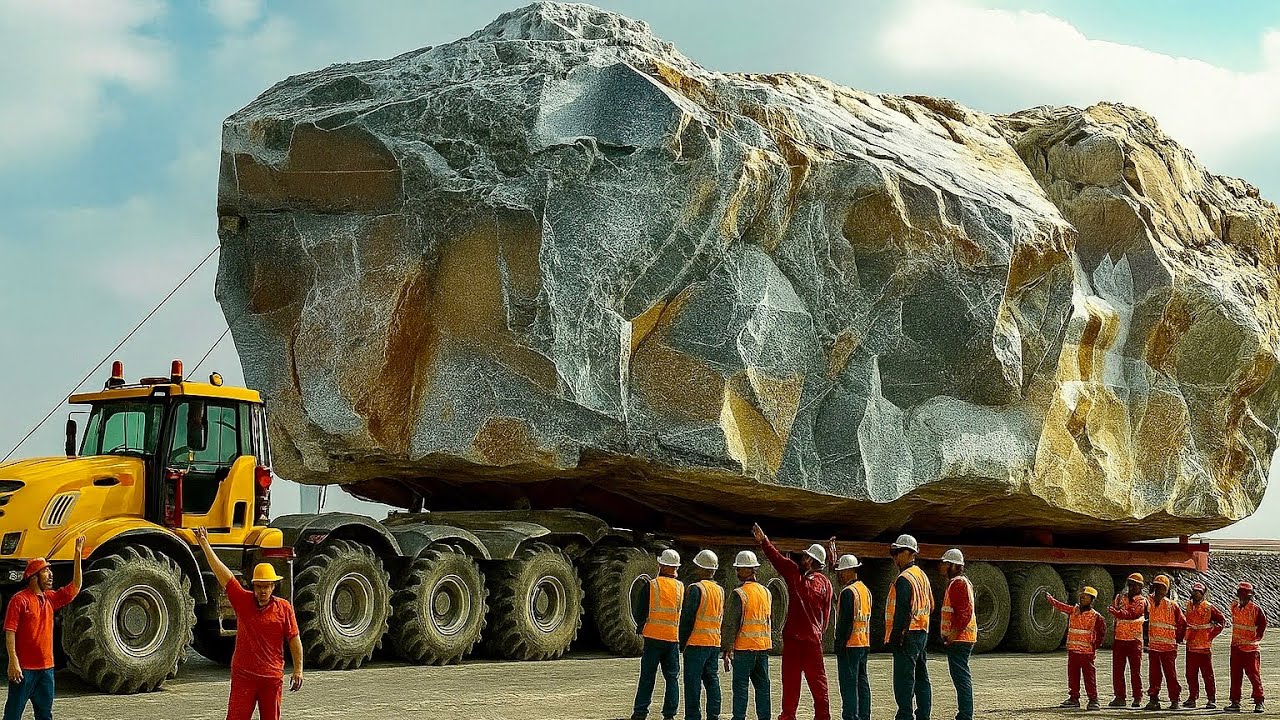 Incredible Mountain Works of Huge Truck Loading Stones for Marble ...