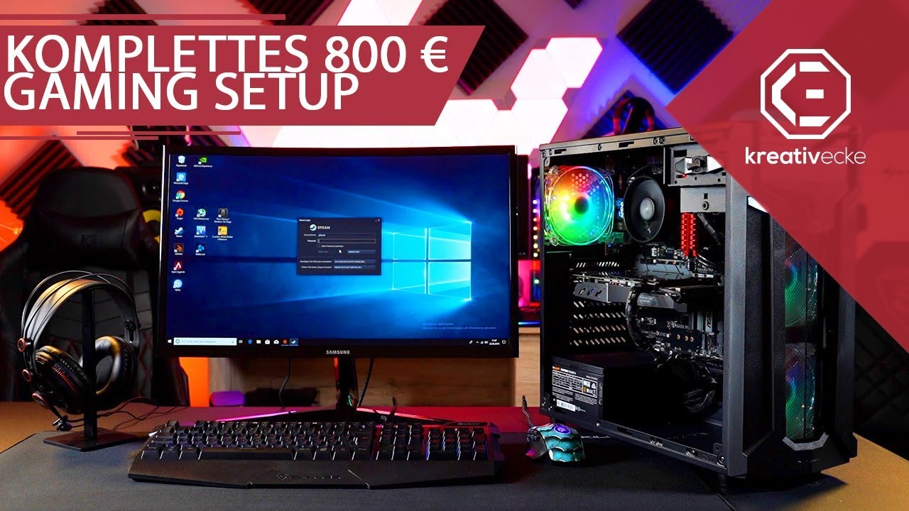 KOMPLETTES GAMING SETUP für 800 Euro?! Die beste Zusammenstellung ...