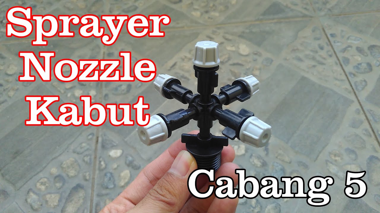 Review Nozzle Sprayer Mist Kabut Cabang 5 untuk Penyejuk Halaman ...