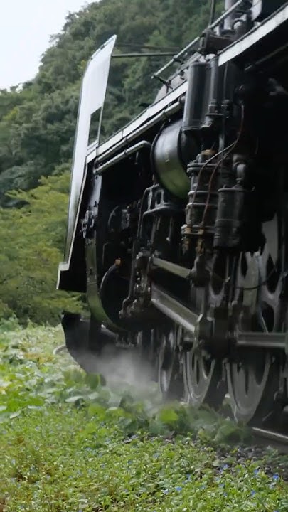 【4K縦動画】C57-180 SLばんえつ物語 咲花後追い！JR East Railway Steam locomotive class C57 departing Sakihana ...