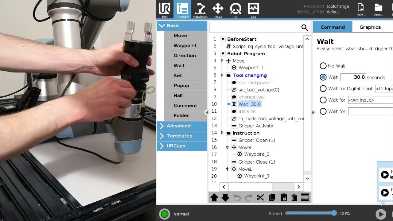 How to use Robotiq gripper with tool changer - YouTube