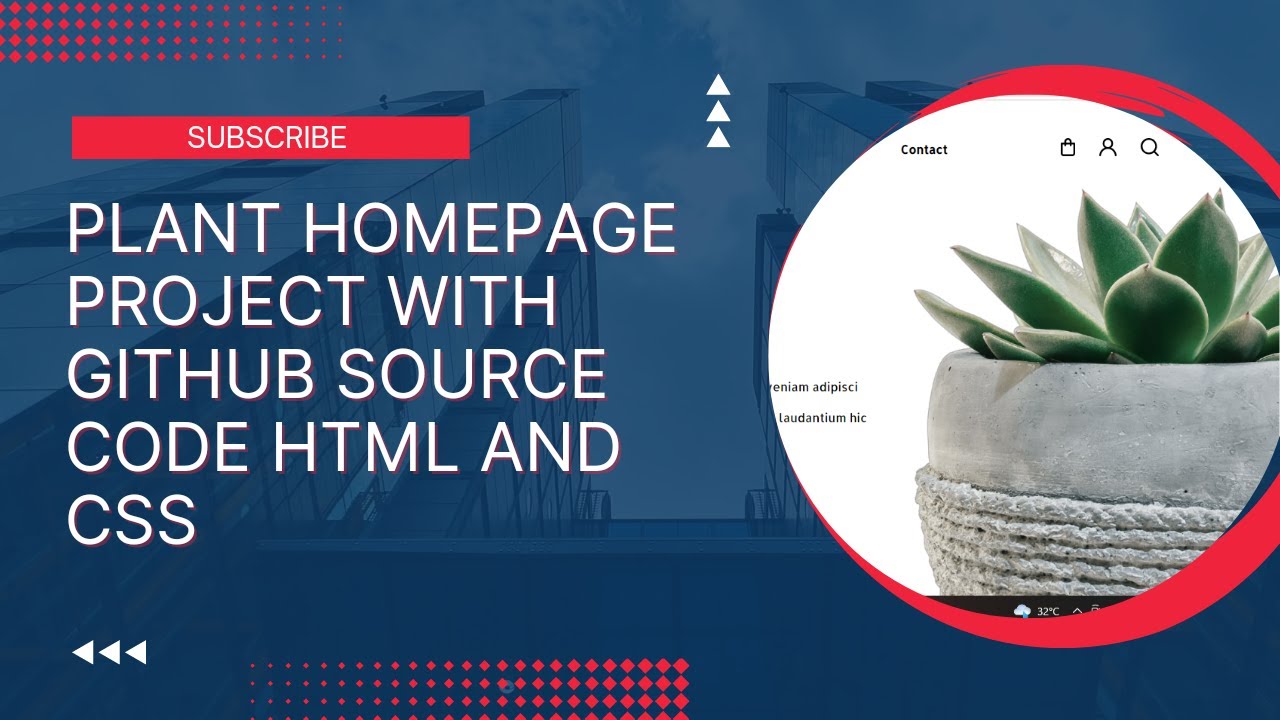 Project Plant Homepage #github #html #css #project #frontend - YouTube