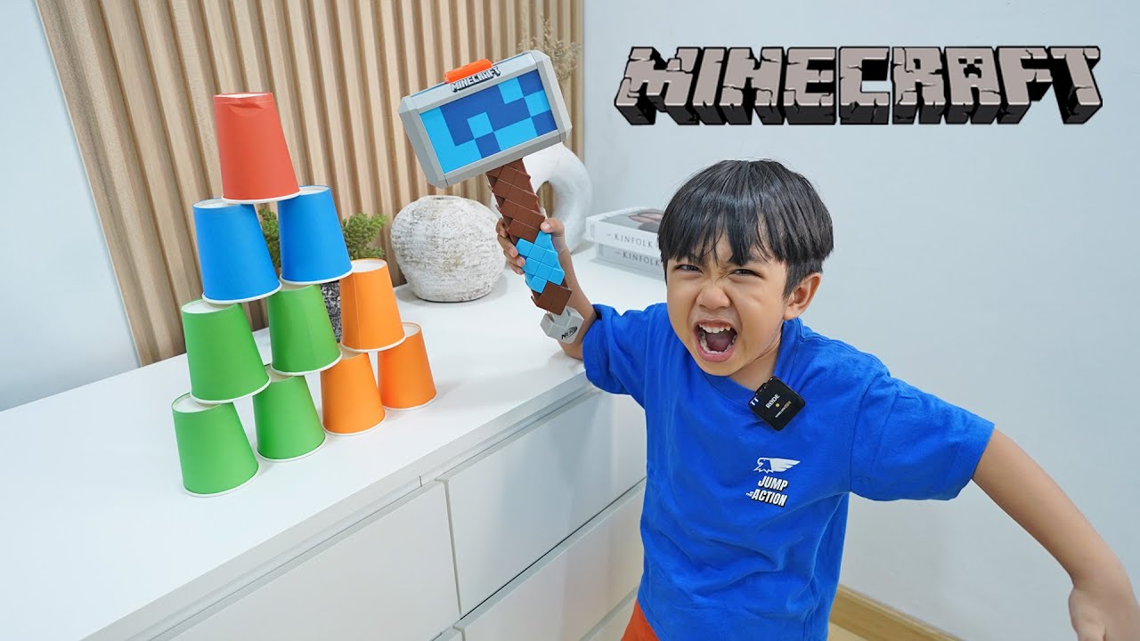 Mainan NERF Minecraft Berbentuk Palu - Dunia Kyo - YouTube