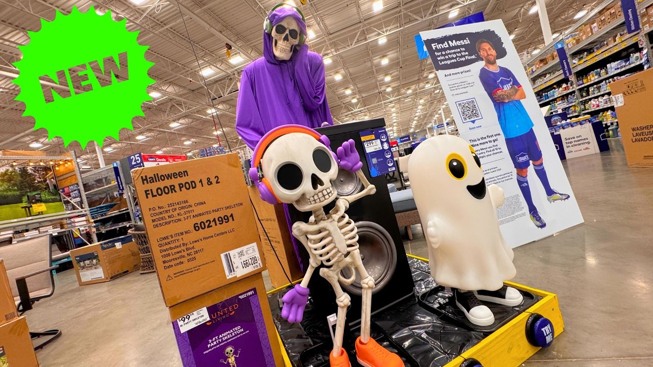 NEW - Lowes Skeleton DJ Halloween Decoration - Do We Like it? - YouTube