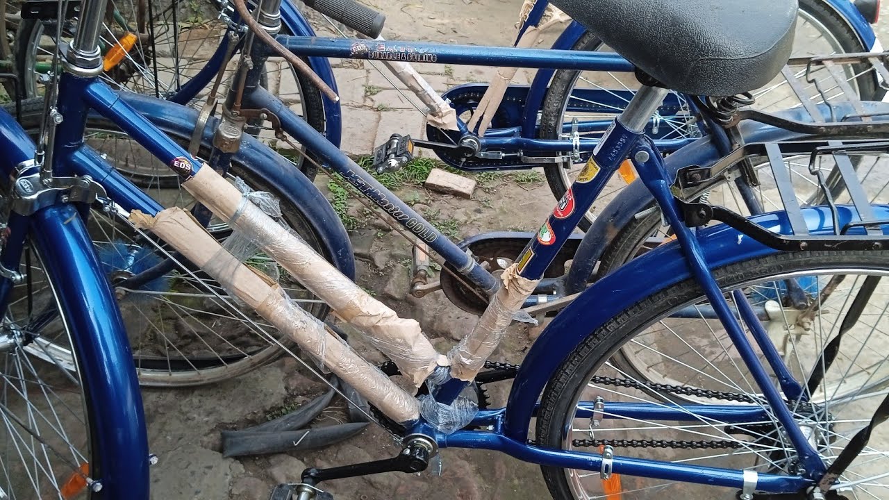 new sabuj Sathi cycle repair #sabuj Sathi cycle# সবুজ সাথী সাইকেল সারানো - YouTube