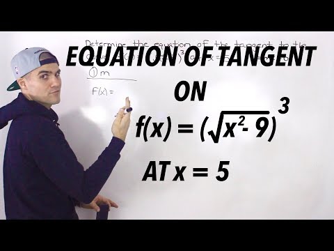 MCV4U (Unit 2 Test 1 Application Question 2) - Equation of Tangent ...
