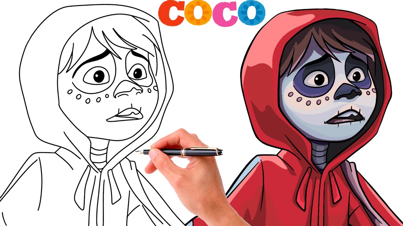 How To Draw MIGUEL RIVERA From COCO | Coco Drawings - YouTube