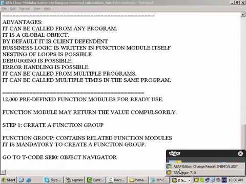 SAP ABAP - Modularization techniques Function modules - YouTube