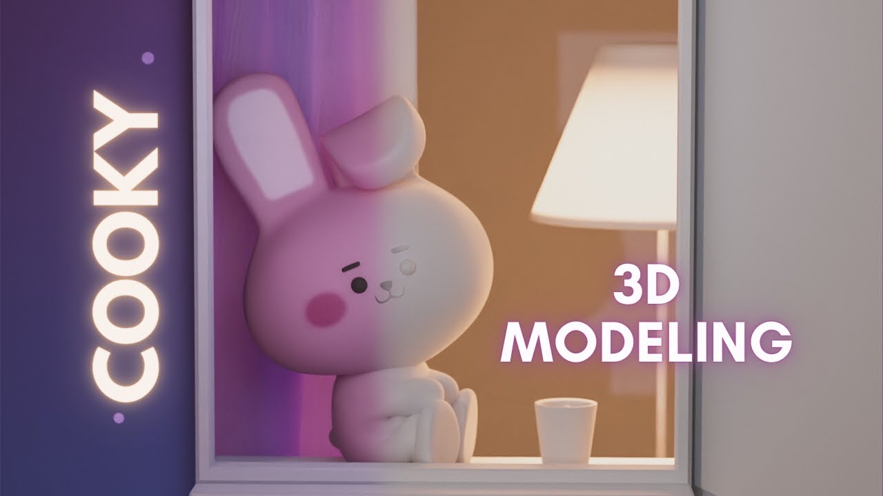 Baking Cooky: 3d character modeling [BT21 baby series] - YouTube