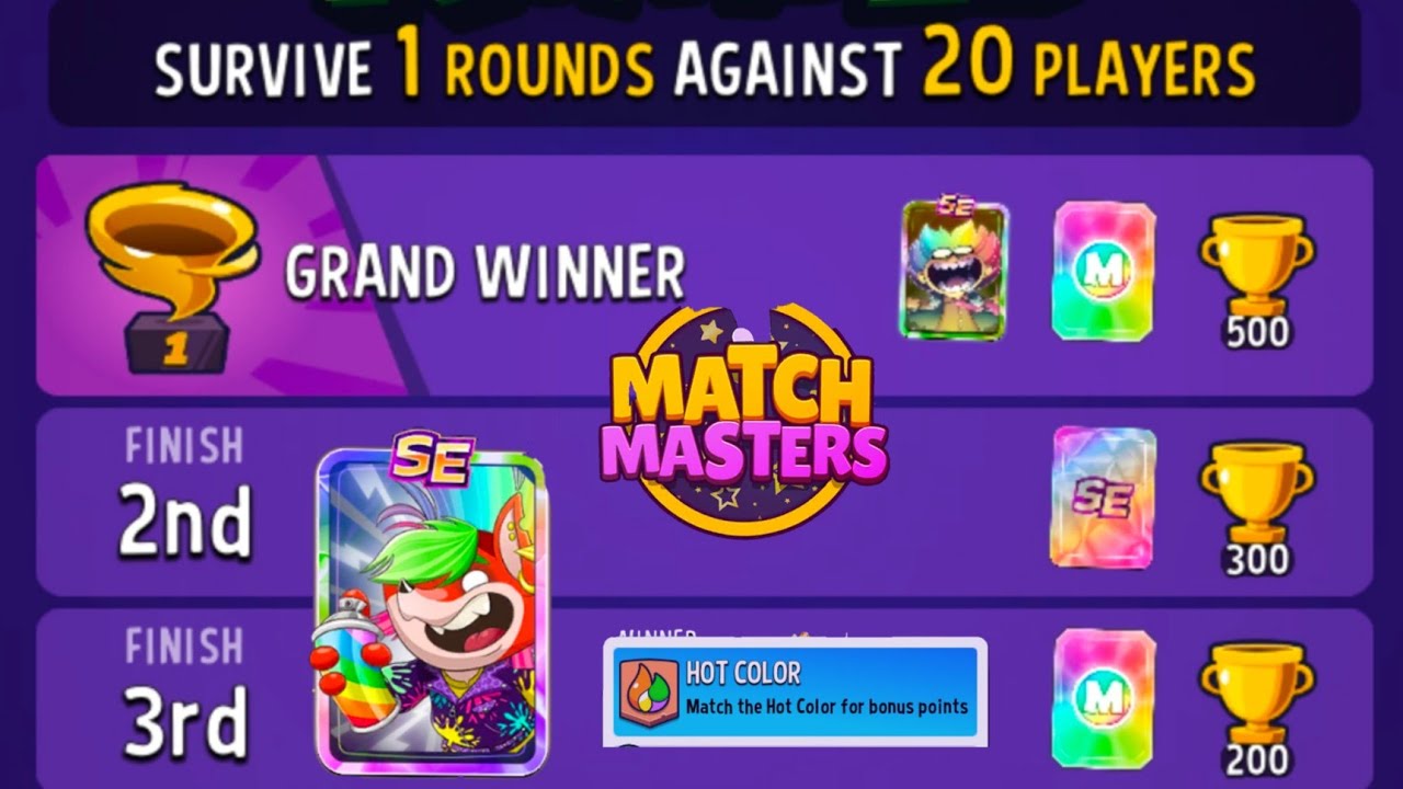 hot color match rumble 20 players 1 round grand winners se foxy roxy ...